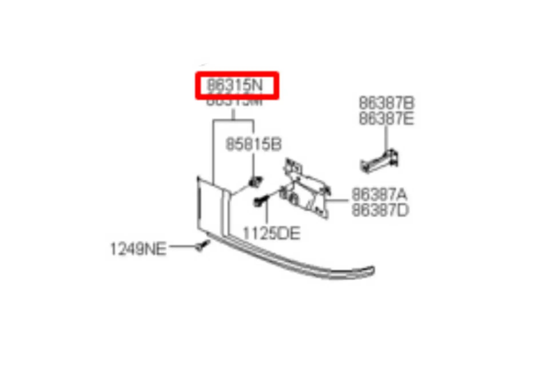 Накладка фары (флажок) левая на HD78 - 863155K000 - Original | Купить в ...